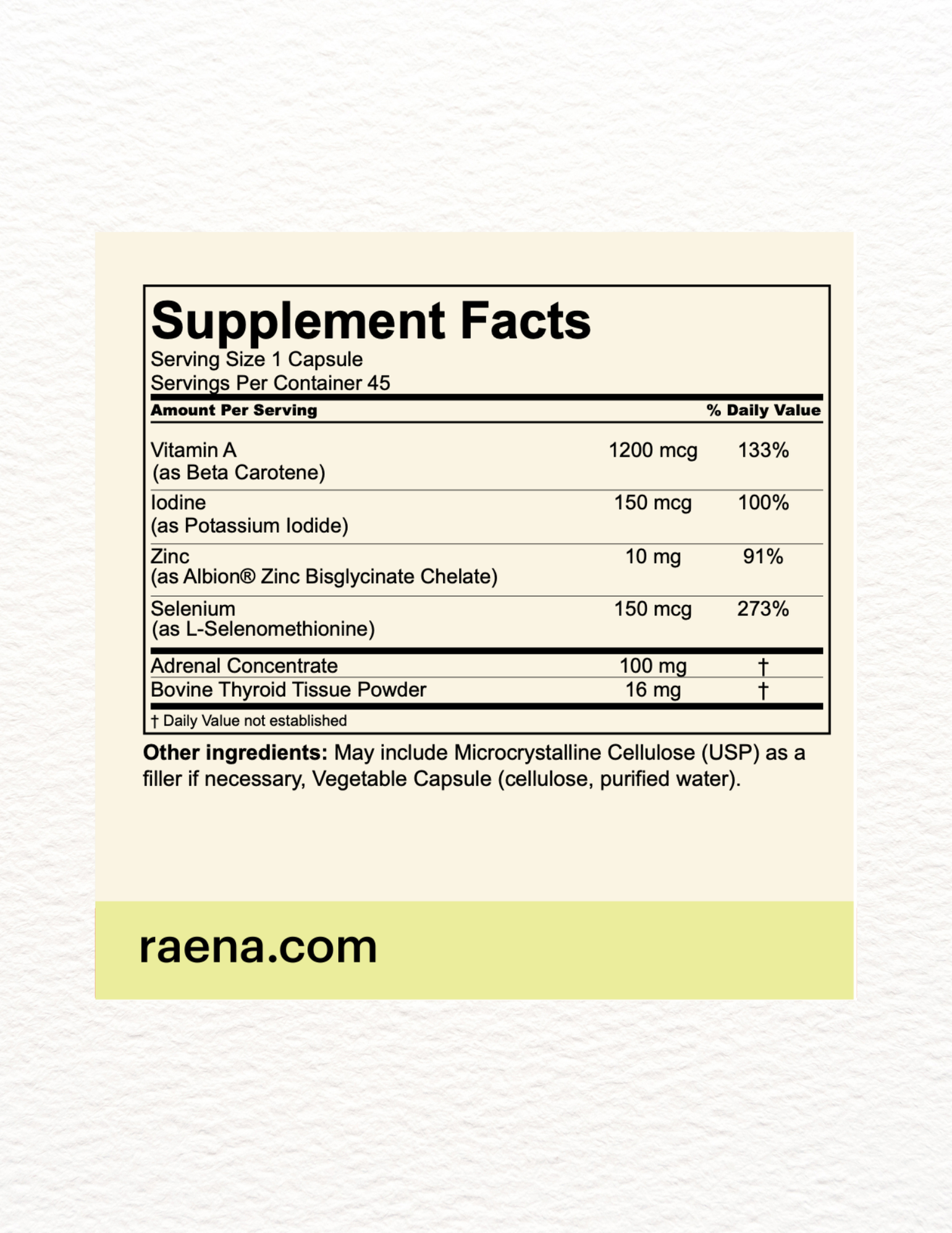 Raena Thyroid Harmony Herbal Support For Energy Balance– Vespertine Boutique